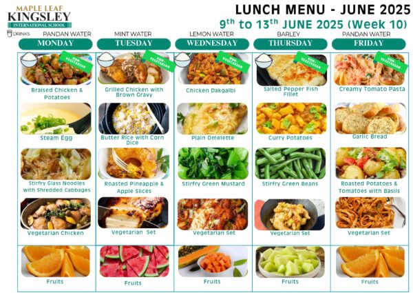 Food Menu - Maple Leaf Kingsley International School