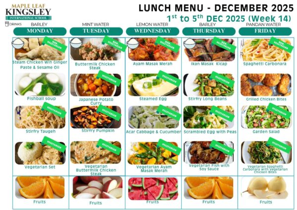 School Food Menu - Kingsley International School